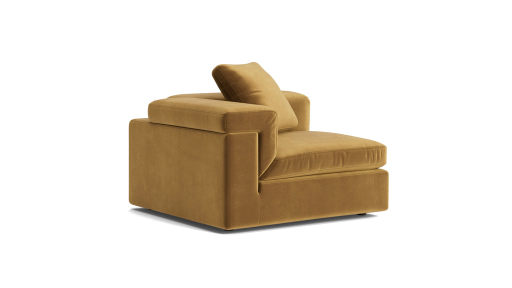 Saddle Corner Chair, Gold